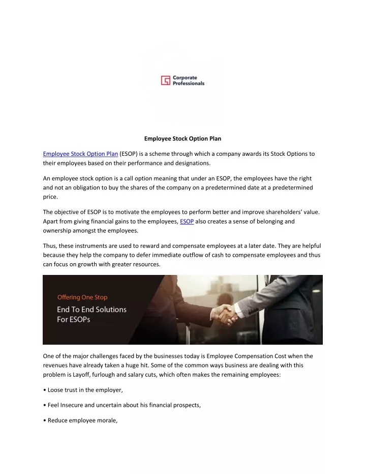 PPT - Employee Stock Option Plan PowerPoint Presentation, free download ...