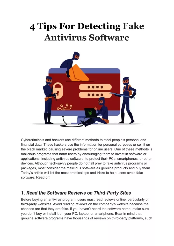PPT - Tips For Detecting Fake Antivirus Software PowerPoint ...