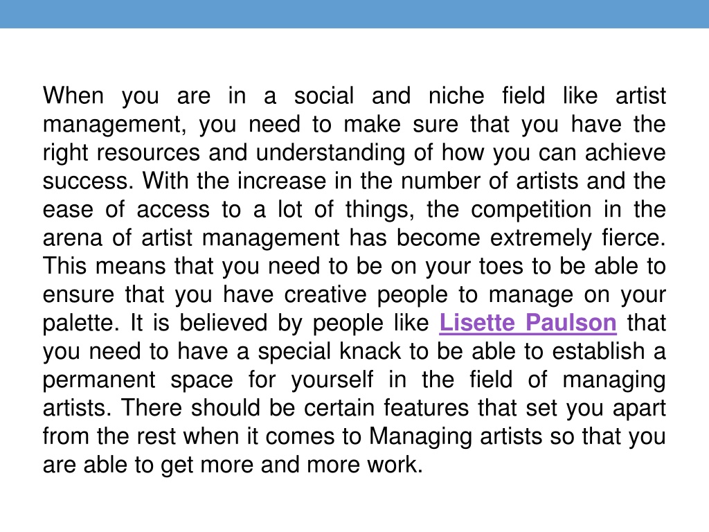 PPT - Lisette Paulson Reviews Ways to Achieve Success in the Field of ... PPT - Lisette Paulson Reviews Ways to Achieve Success in the Field of ...
