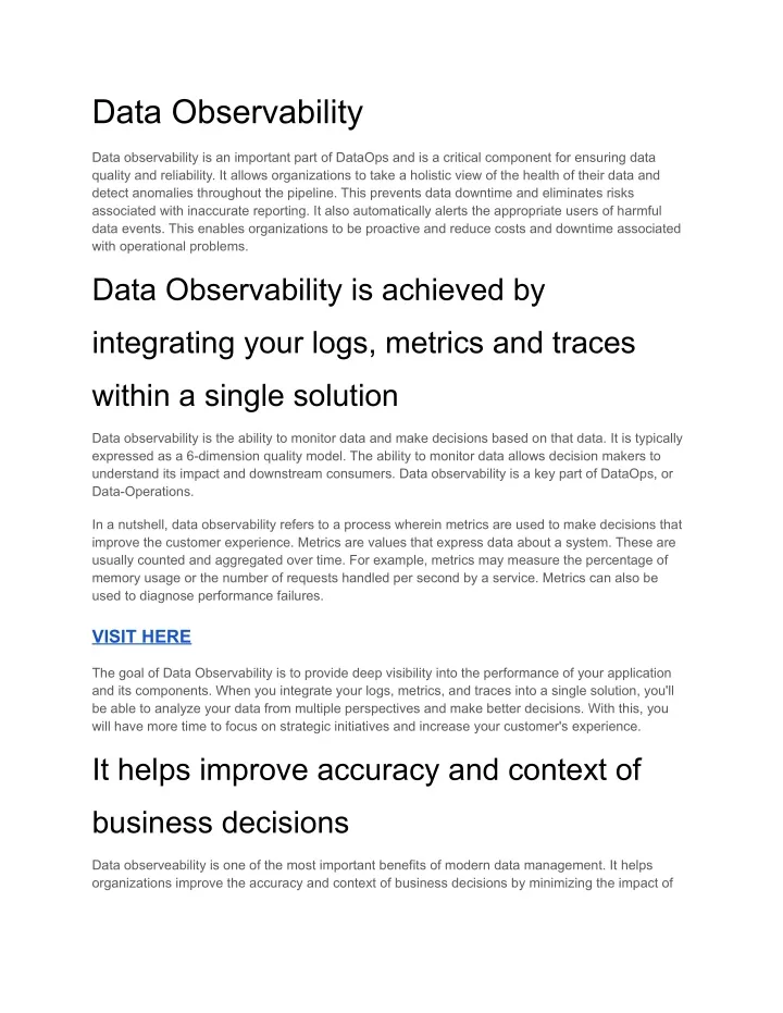 PPT - Data Observability PowerPoint Presentation, free download - ID ...