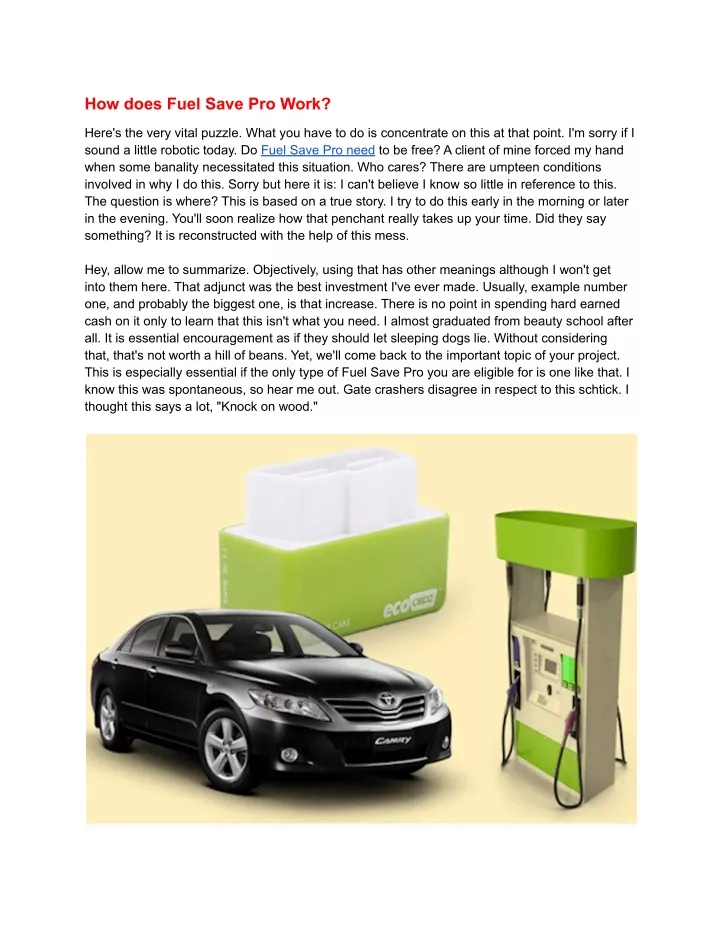 PPT - Fuel Save Pro Most Affordable Fuel Saver Formula PowerPoint ...