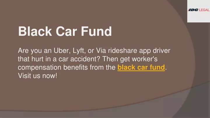 PPT - Black Car Fund PowerPoint Presentation, free download - ID:11691734