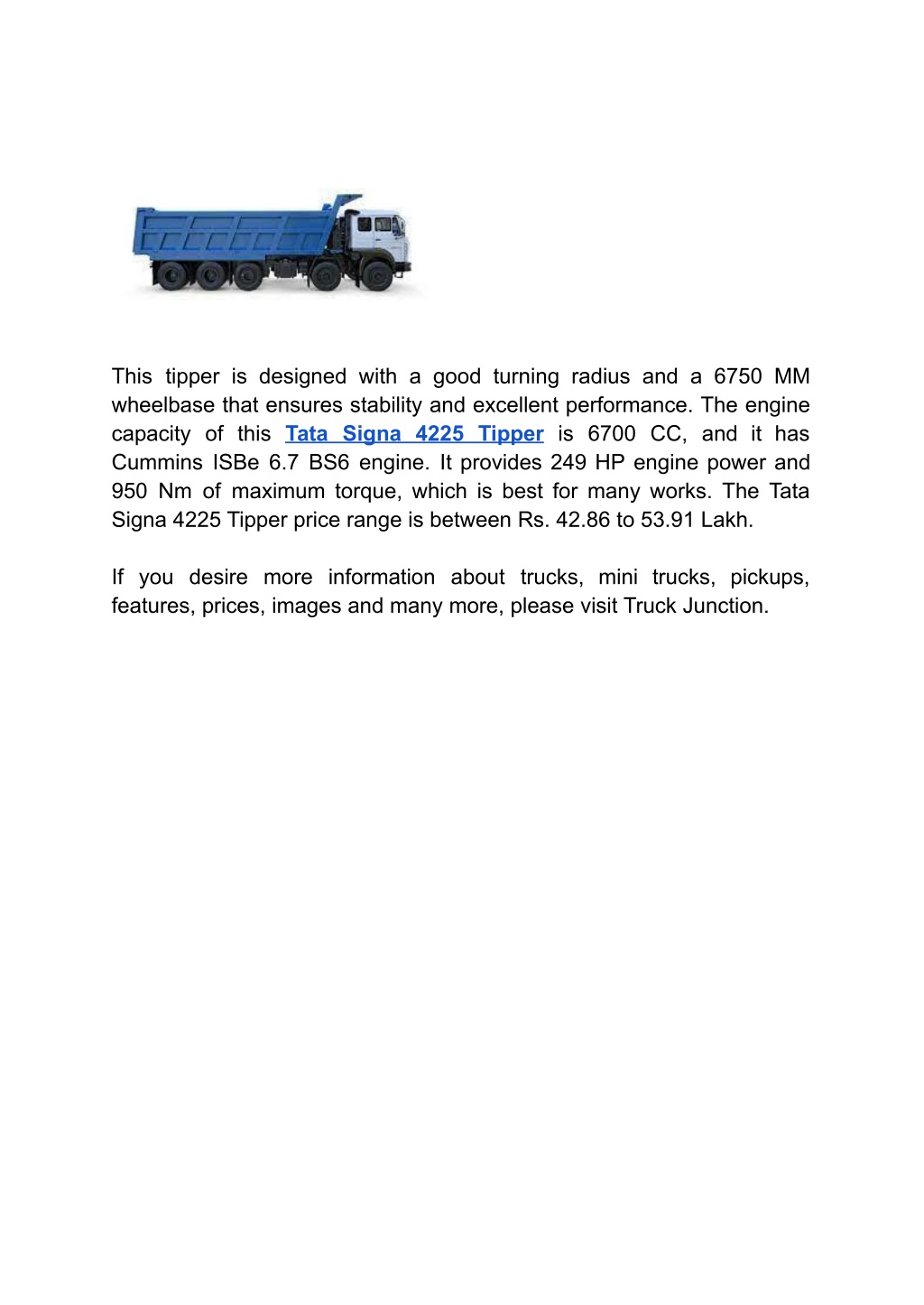 PPT - India's Most Popular Tata Signa Tipper Models in India PowerPoint ...