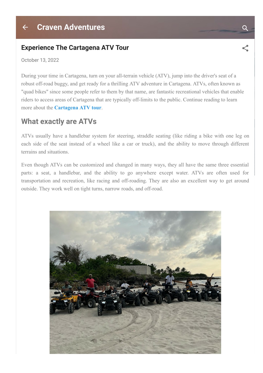 PPT - Experience The Cartagena ATV Tour PowerPoint Presentation, free download - ID:11692904