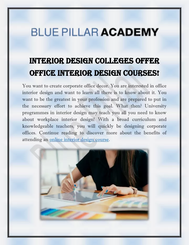 PPT - Interior Design Colleges Offer Office Interior Design Courses ...
