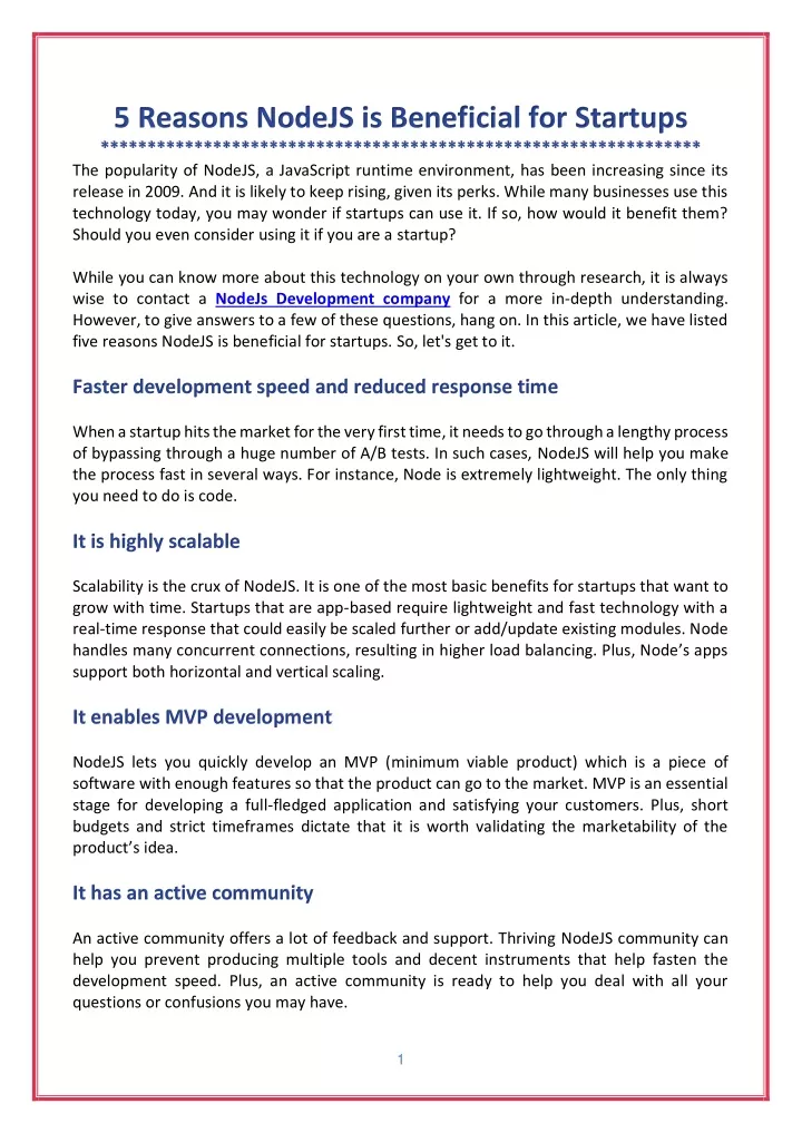 PPT - Top 5 Reasons NodeJS is Great For Startups PowerPoint ... PPT - Top 5 Reasons NodeJS is Great For Startups PowerPoint ...