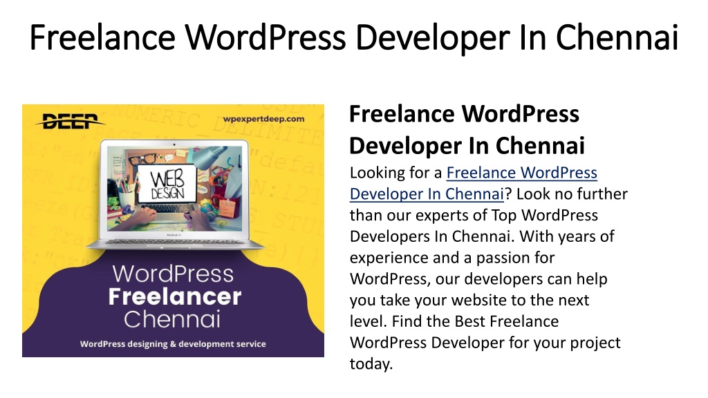 PPT - Freelance WordPress Developer In Chennai - Deep Goyal PowerPoint ...