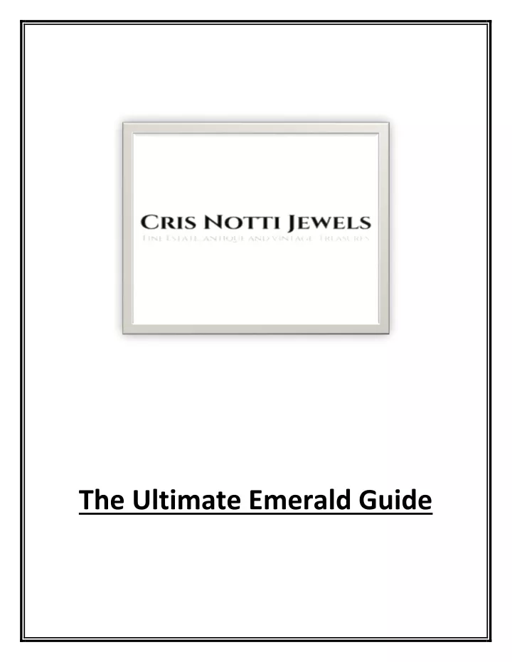 PPT - The Ultimate Emerald Guide PowerPoint Presentation, free download ...