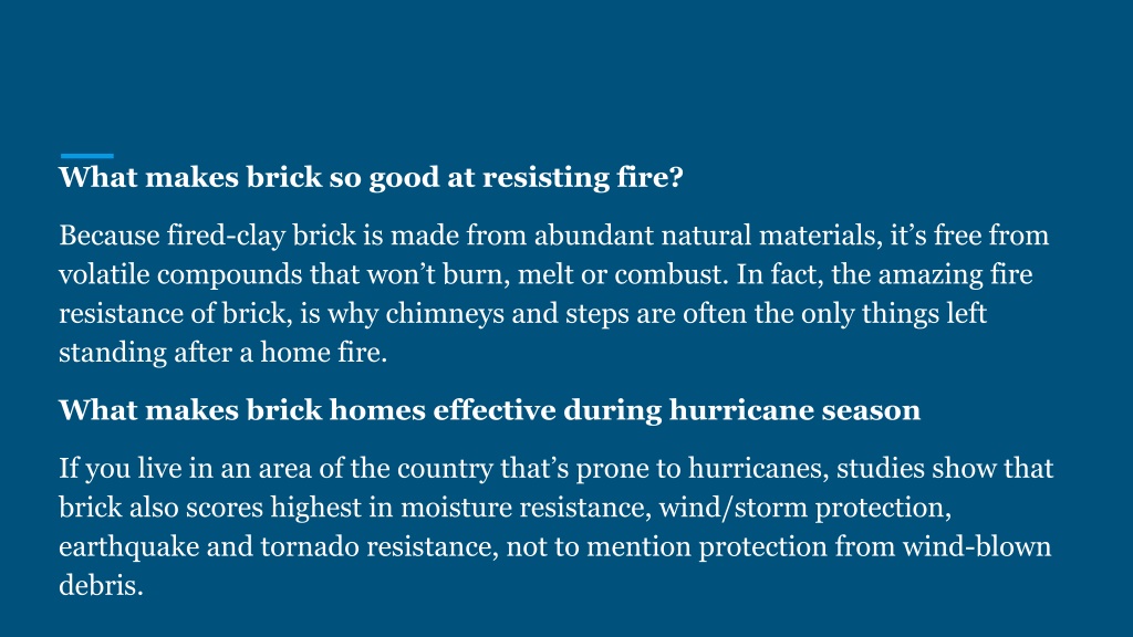 PPT - Why Brick Homes Are the Best for Protecting Against Fire Damage ...
