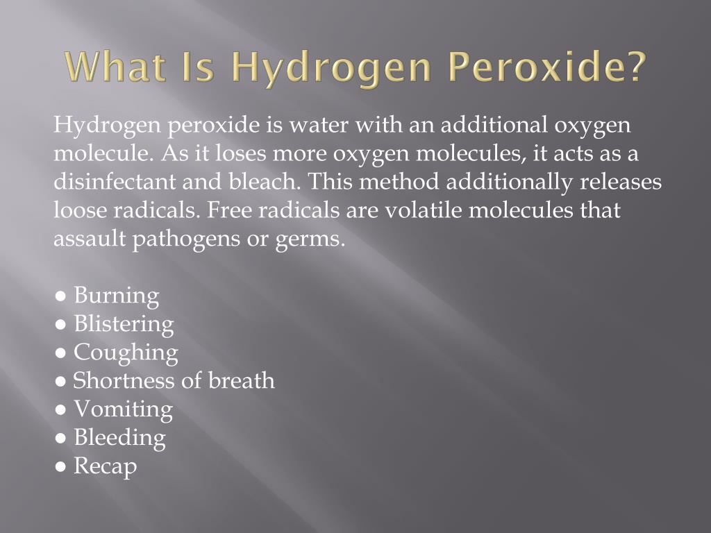 PPT - Can You Boil Hydrogen Peroxide To Reap Health Benefits For Your ... PPT - Can You Boil Hydrogen Peroxide To Reap Health Benefits For Your ...