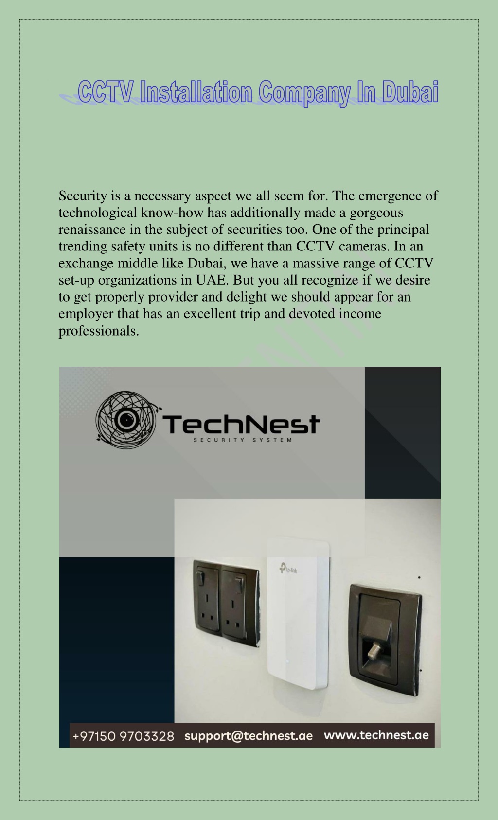 PPT - CCTV Installation Company In Dubai PowerPoint Presentation, free ...