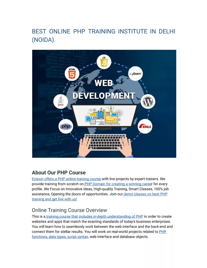 PPT - BEST ONLINE PHP TRAINING INSTITUTE IN DELHI (NOIDA). PowerPoint ... PPT - BEST ONLINE PHP TRAINING INSTITUTE IN DELHI (NOIDA). PowerPoint ...