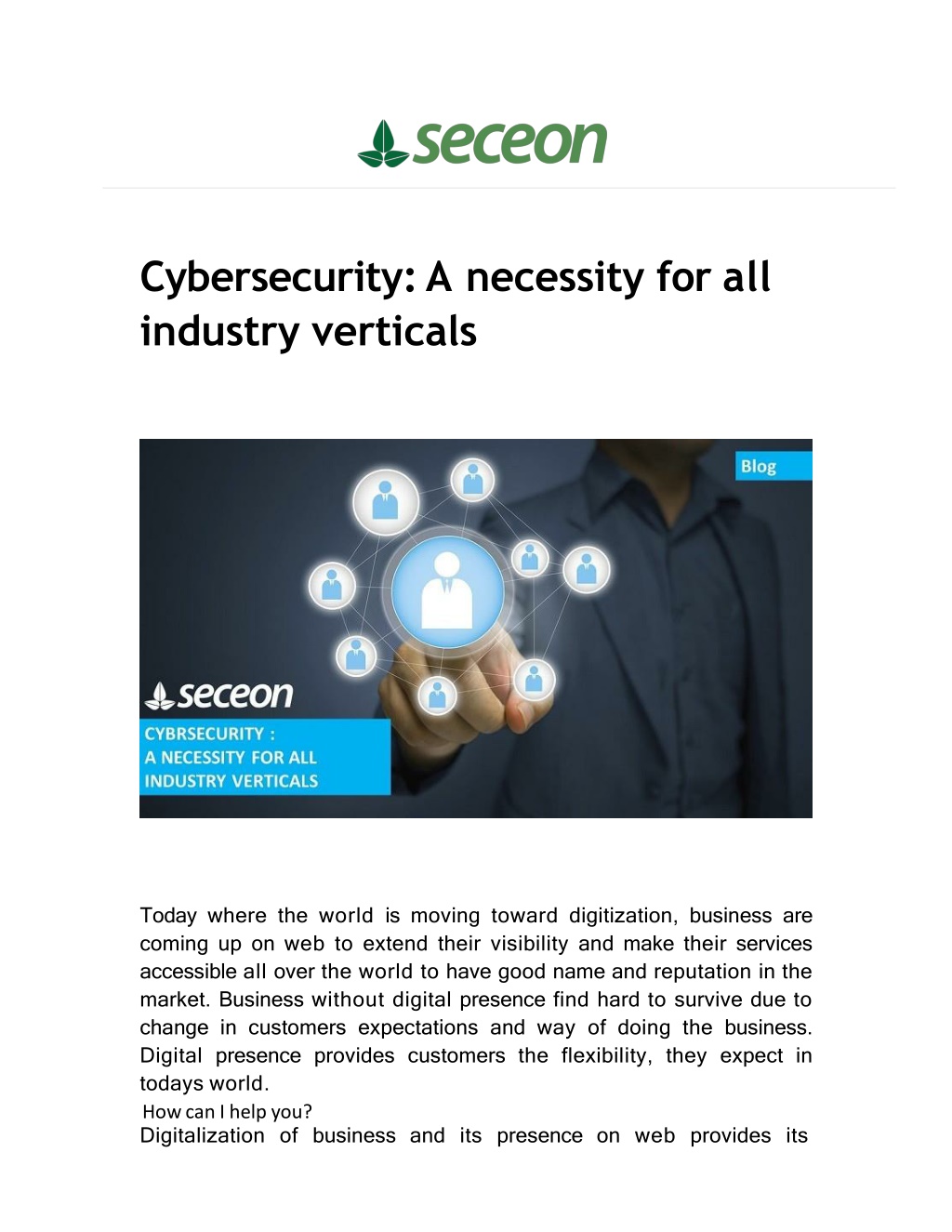 PPT - Cybersecurity A necessity for all industry verticals - Seceon PowerPoint Presentation - ID ...