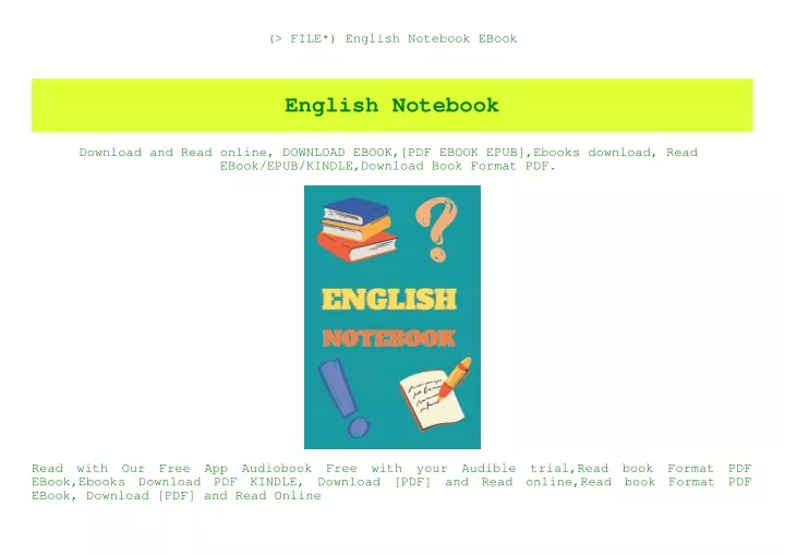 PPT - (P.D.F. FILE) English Notebook EBook PowerPoint Presentation ...