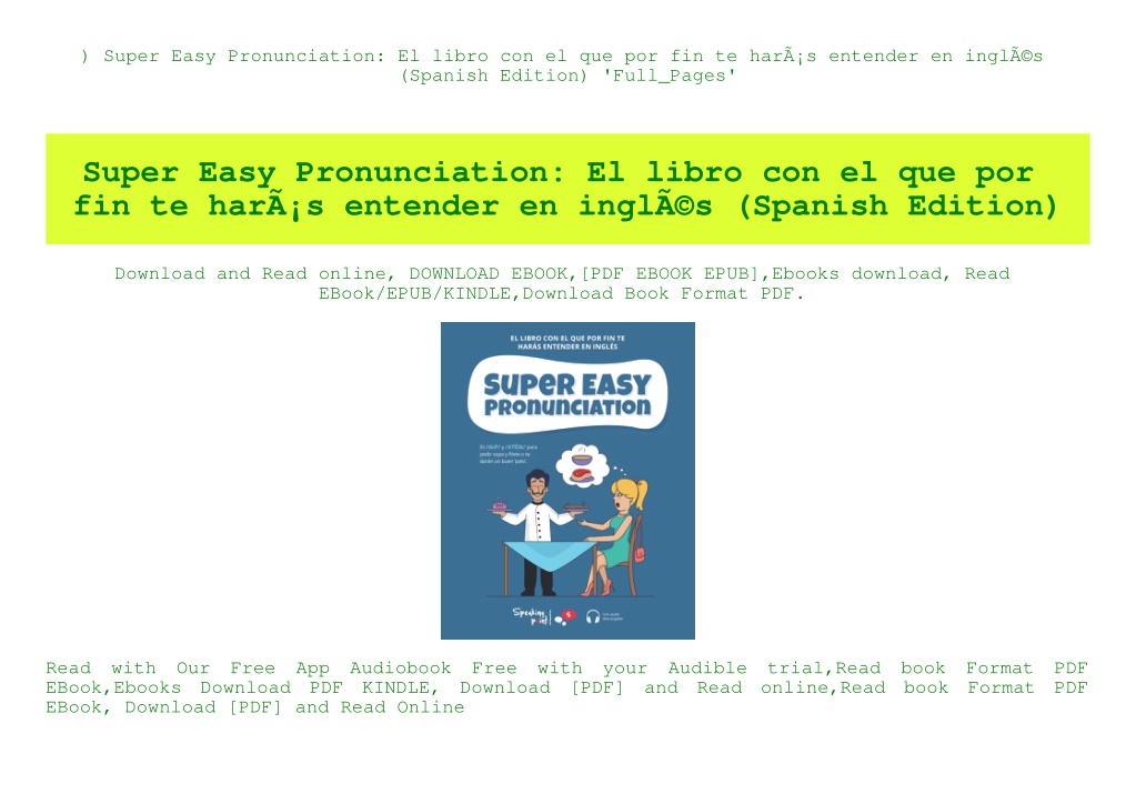PPT - ^READ) Super Easy Pronunciation El libro con el que por fin te ...