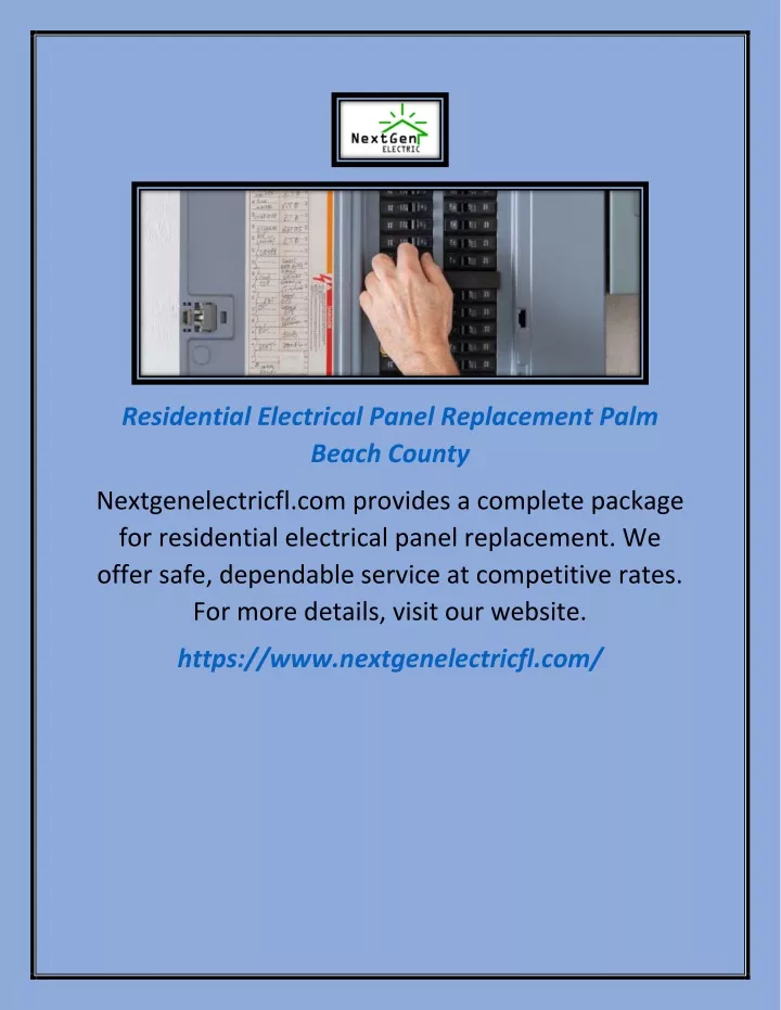 PPT - Residential Electrical Panel Replacement Palm Beach County ...