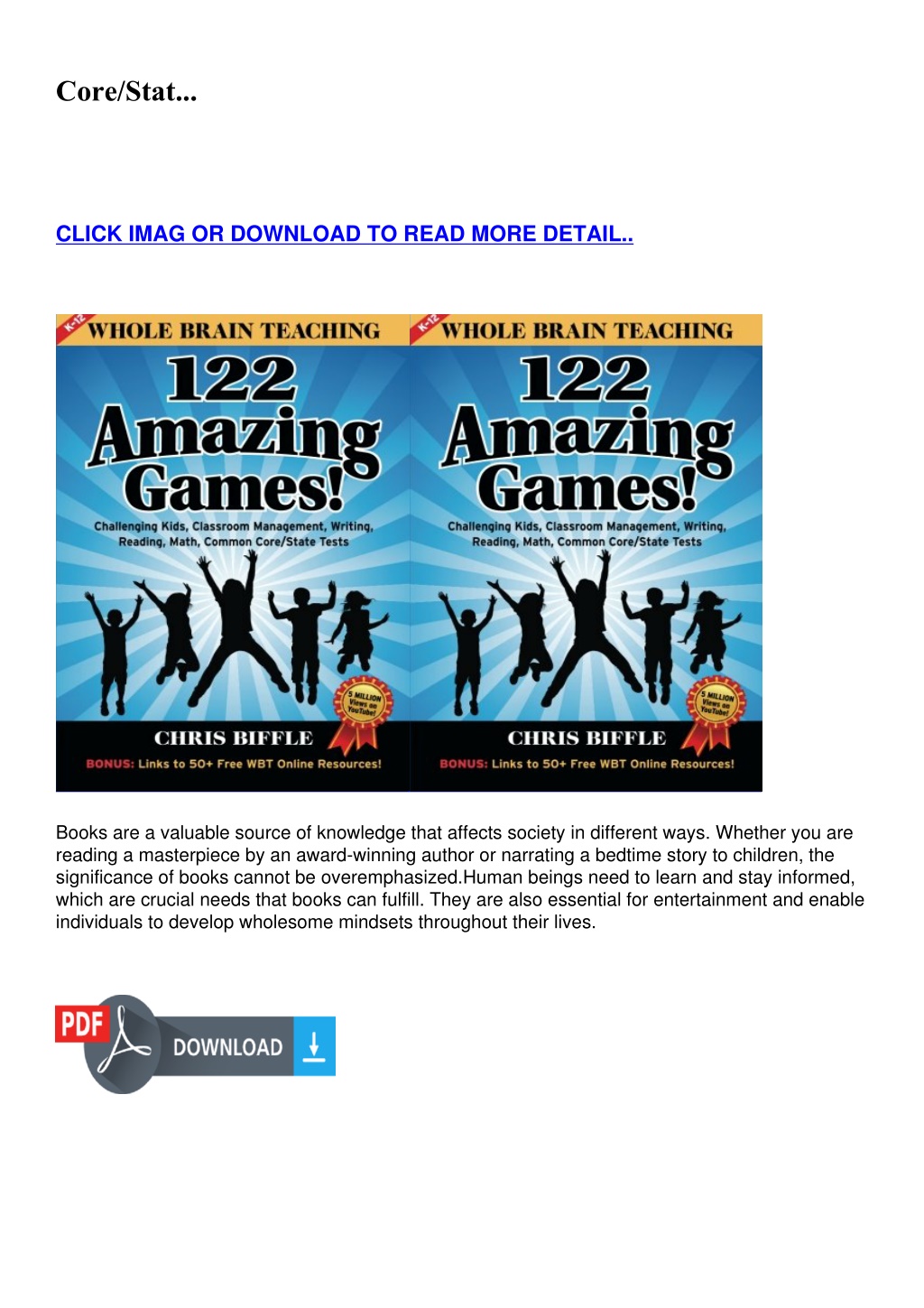 PPT - Whole Brain Teaching 122 Amazing Games Challenging kids classroom ...