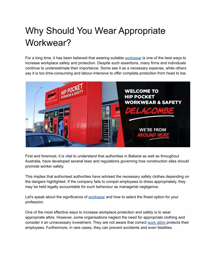 PPT - Why Should You Wear Appropriate Workwear PowerPoint Presentation ... PPT - Why Should You Wear Appropriate Workwear PowerPoint Presentation ...