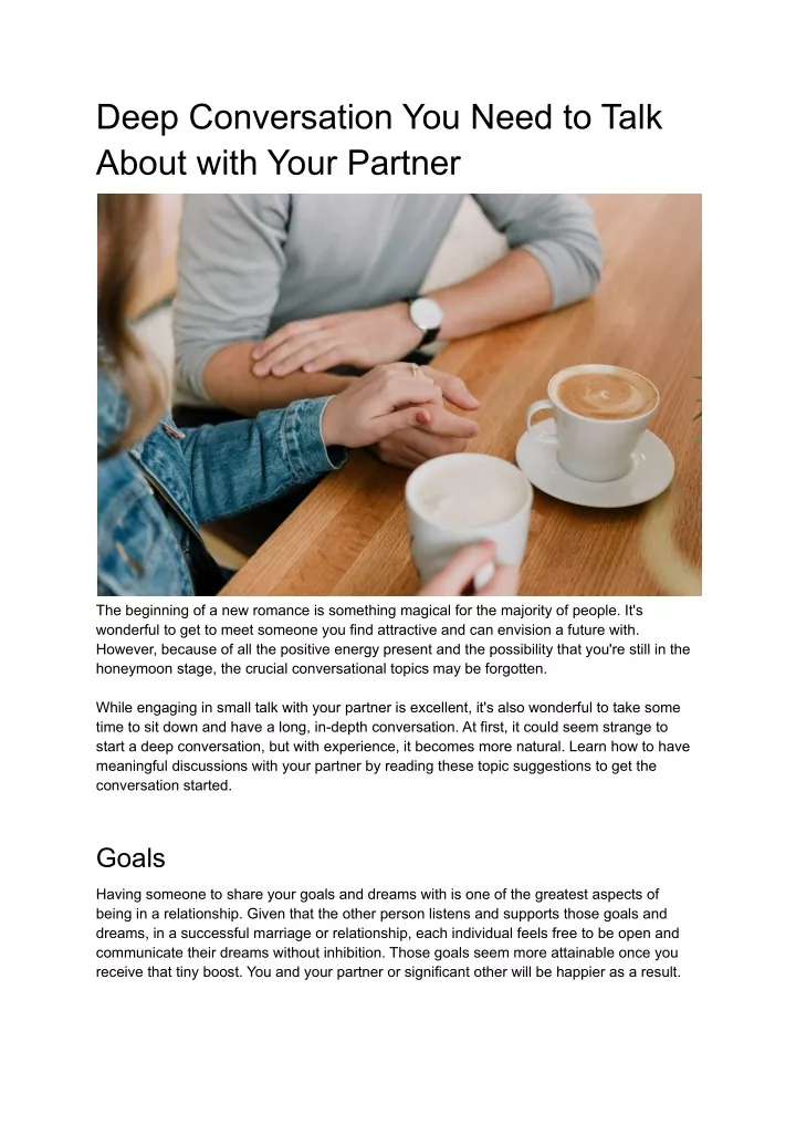 PPT - Deep Conversation You Need to Talk About with Your Partner ...