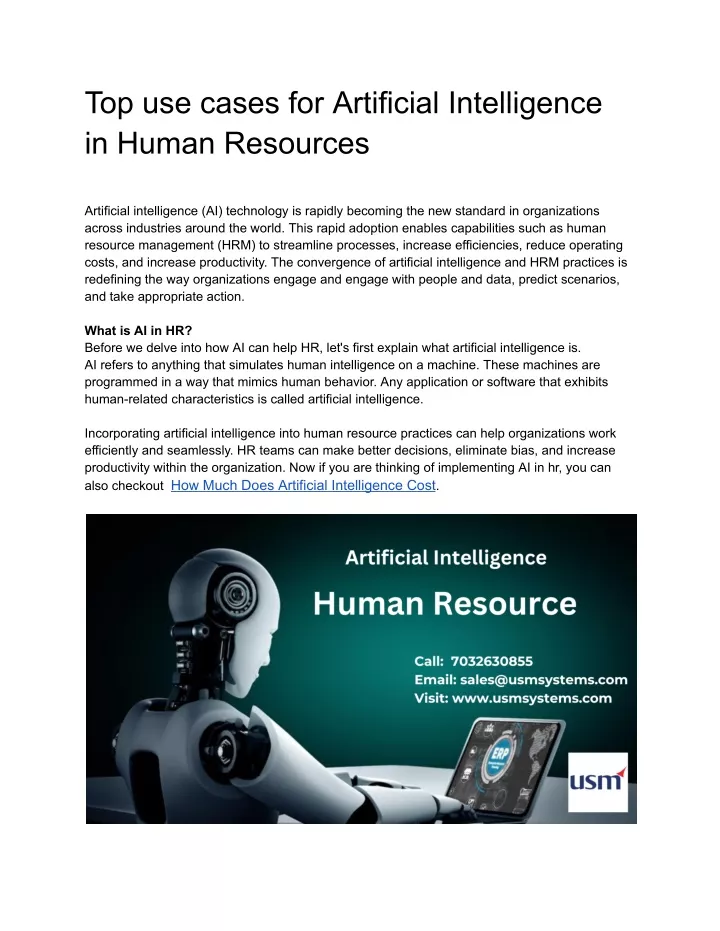 PPT - Usecases of AI in HR PowerPoint Presentation, free download - ID ...