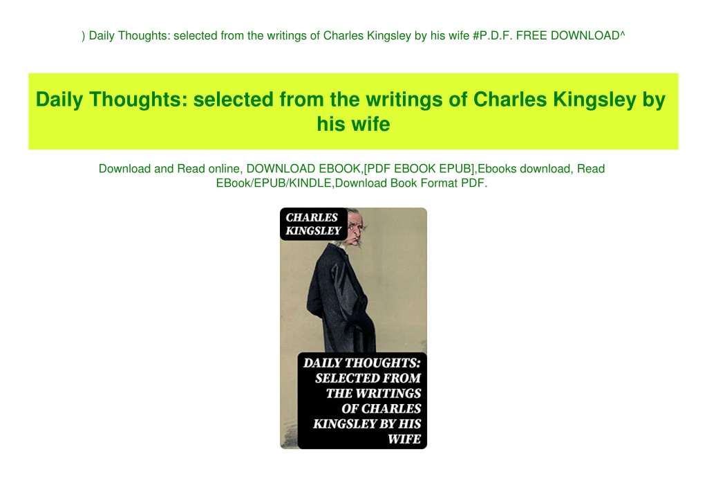 PPT - ^DOWNLOAD-PDF) Daily Thoughts selected from the writings of ...