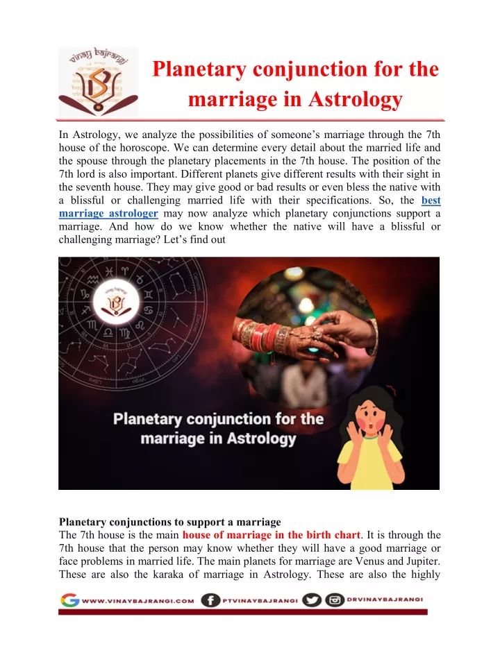 PPT - Planetary conjunction for the marriage in Astrology PowerPoint ...