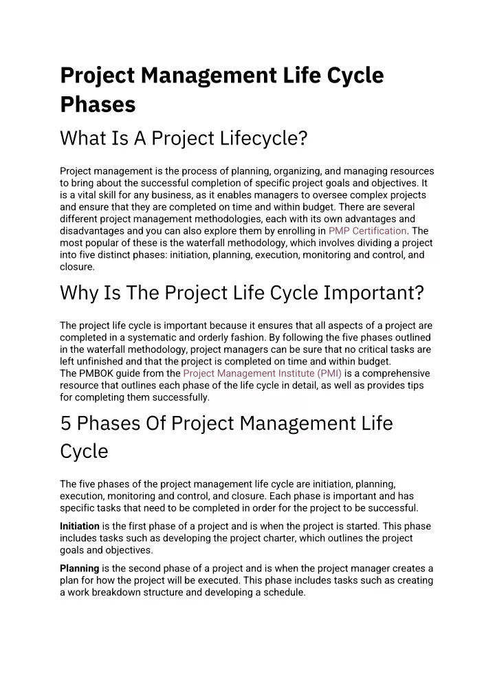 PPT - Project Management Life Cycle Phases PowerPoint Presentation ...
