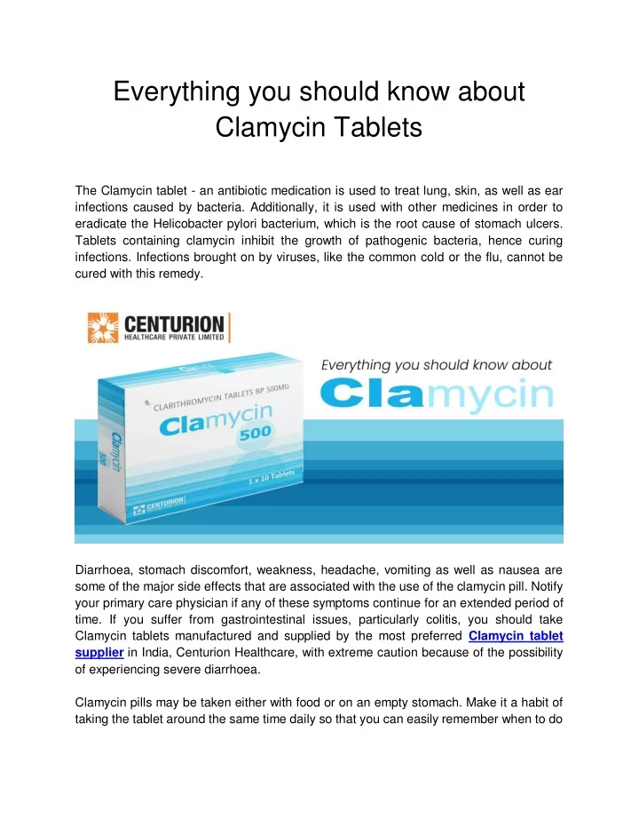 PPT - Everything you should know about Clamycin Tablets PowerPoint ...