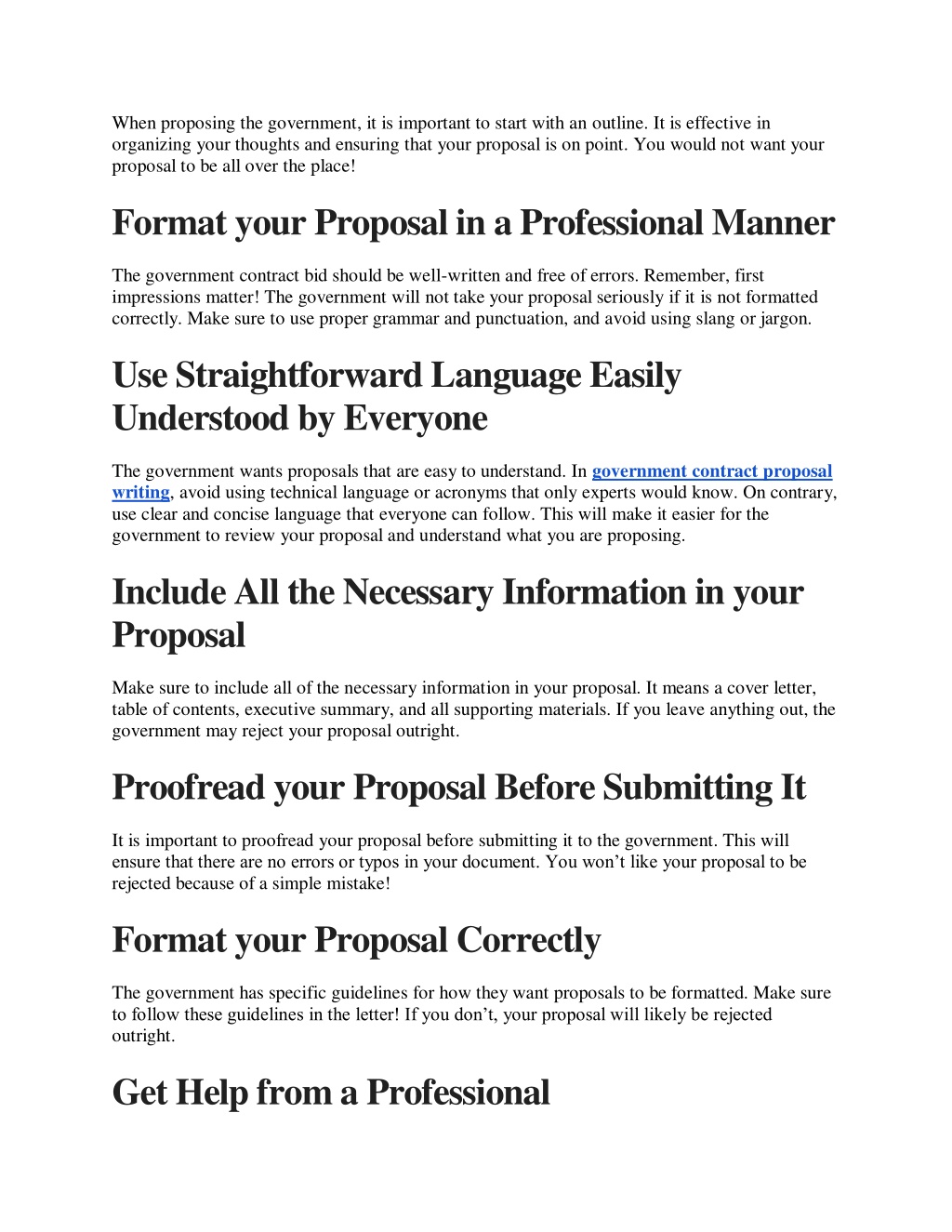 PPT - Affordable & Quality Government Proposal Biding Writers ...