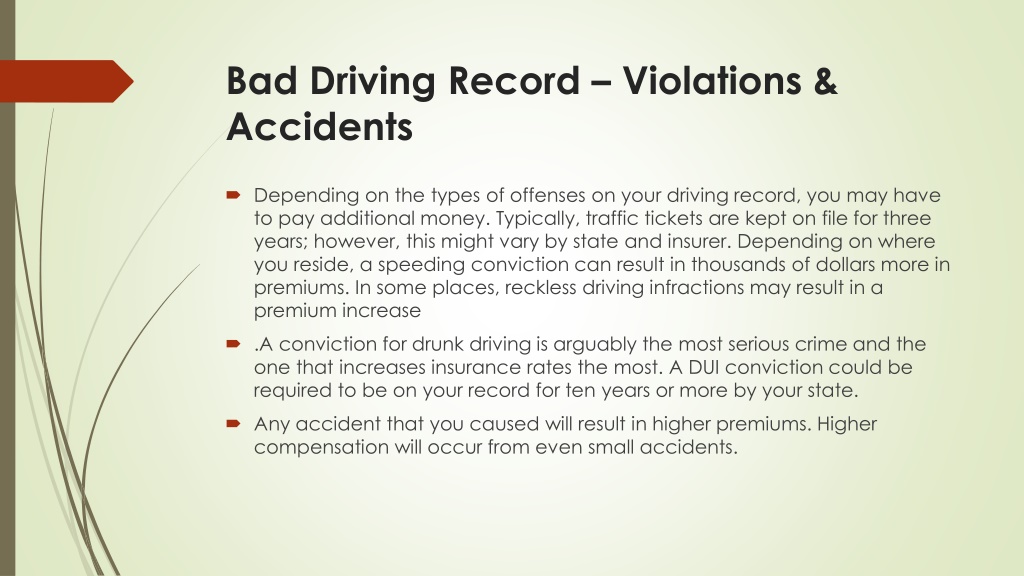 PPT - Best car insurance for bad driving record policies PowerPoint ...