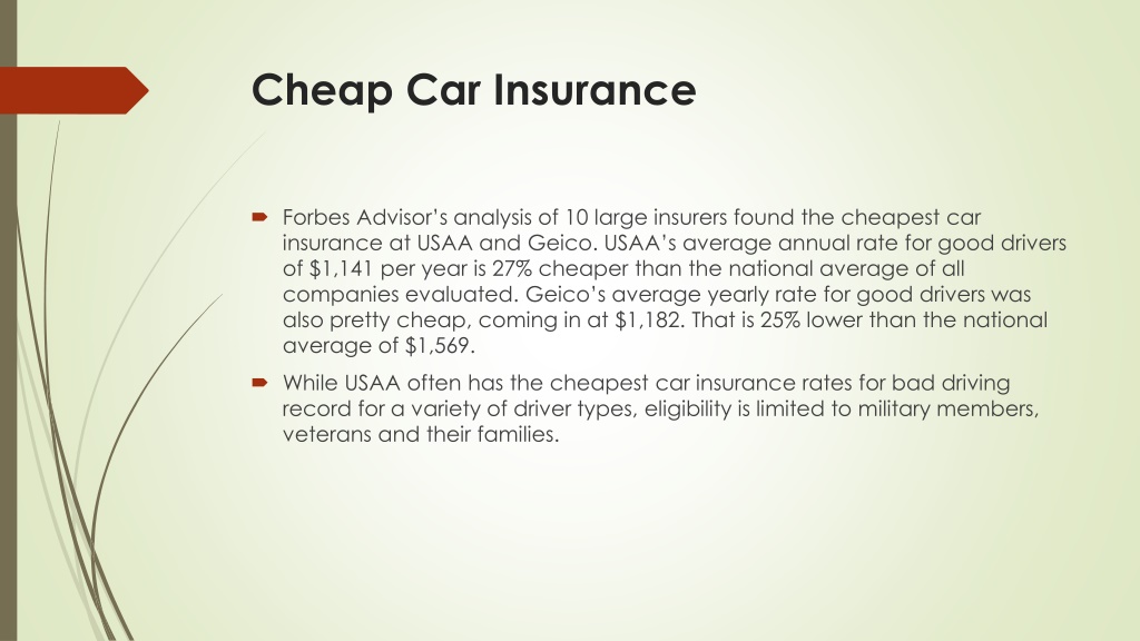 PPT - Best car insurance for bad driving record policies PowerPoint ...