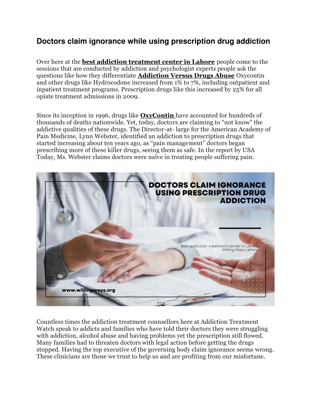 PPT - Doctors claim ignorance while causing prescription drug addiction ...