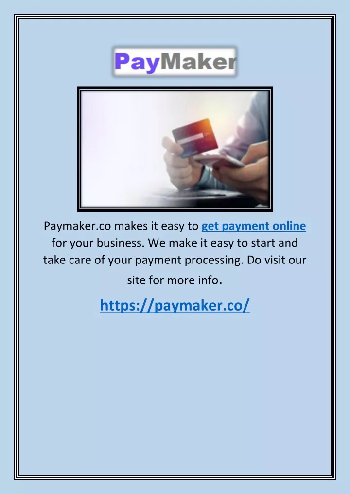 PPT - Get Payment Online | Paymaker.co PowerPoint Presentation, free ...