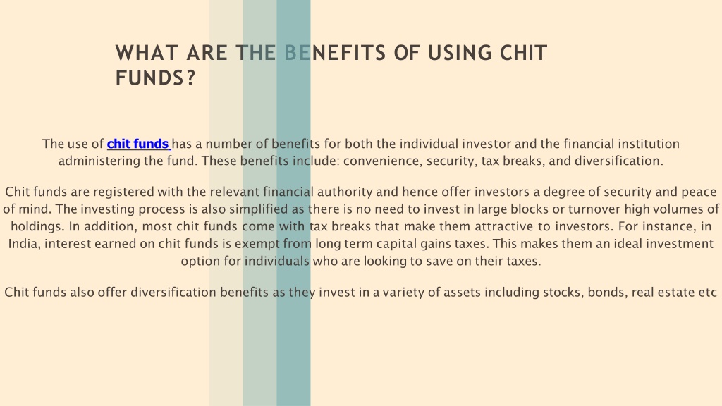 PPT - What Is Registered Chit Funds & How it Work | Mypaisaa PowerPoint ...