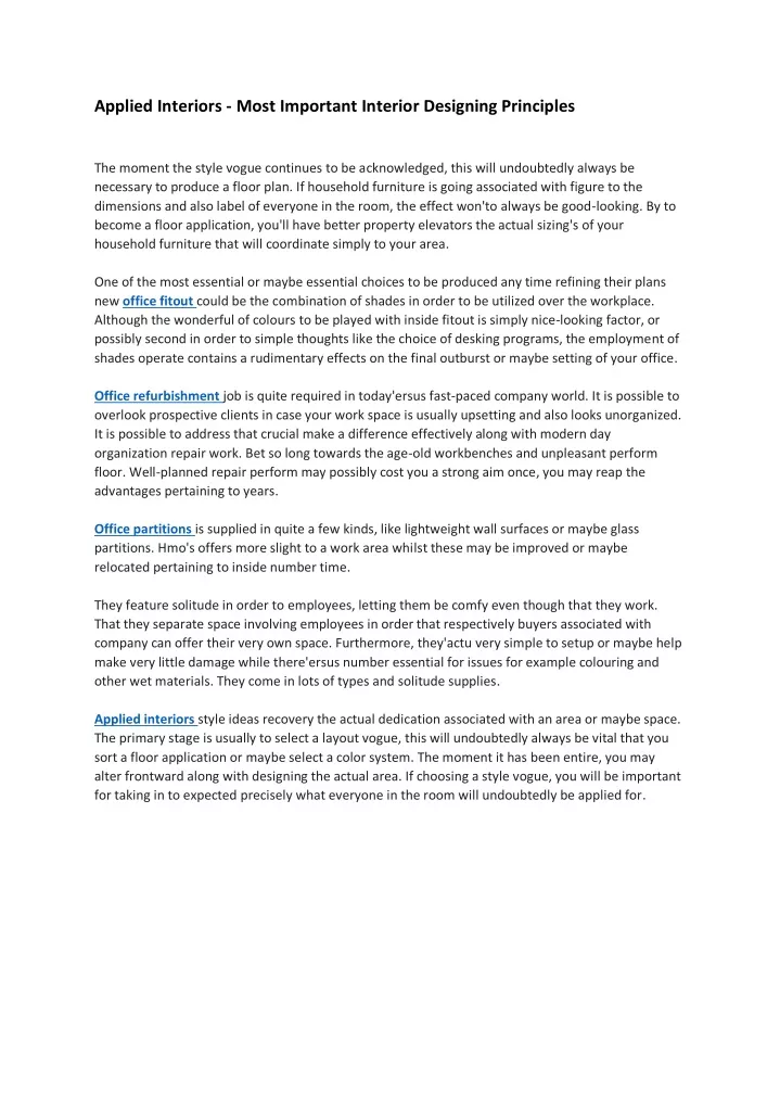 PPT - Applied Interiors - Most Important Interior Designing Principles ...
