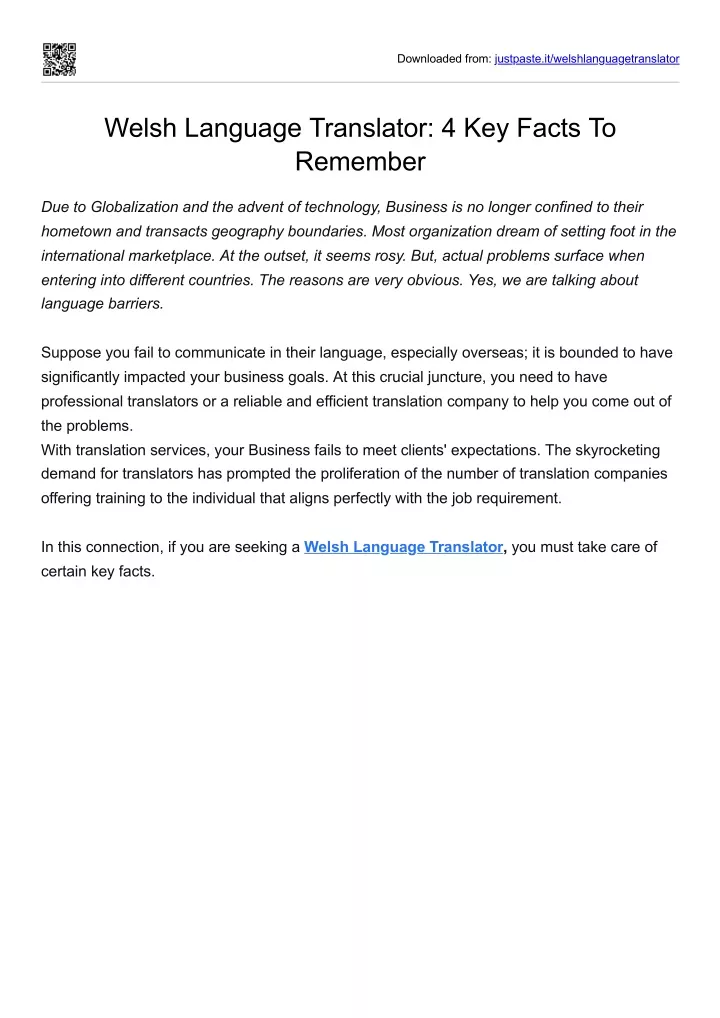 PPT - welsh language translator PowerPoint Presentation, free download ...