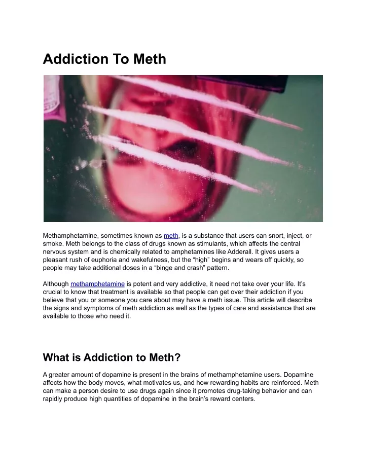 PPT - Addiction To Meth PowerPoint Presentation, free download - ID ...