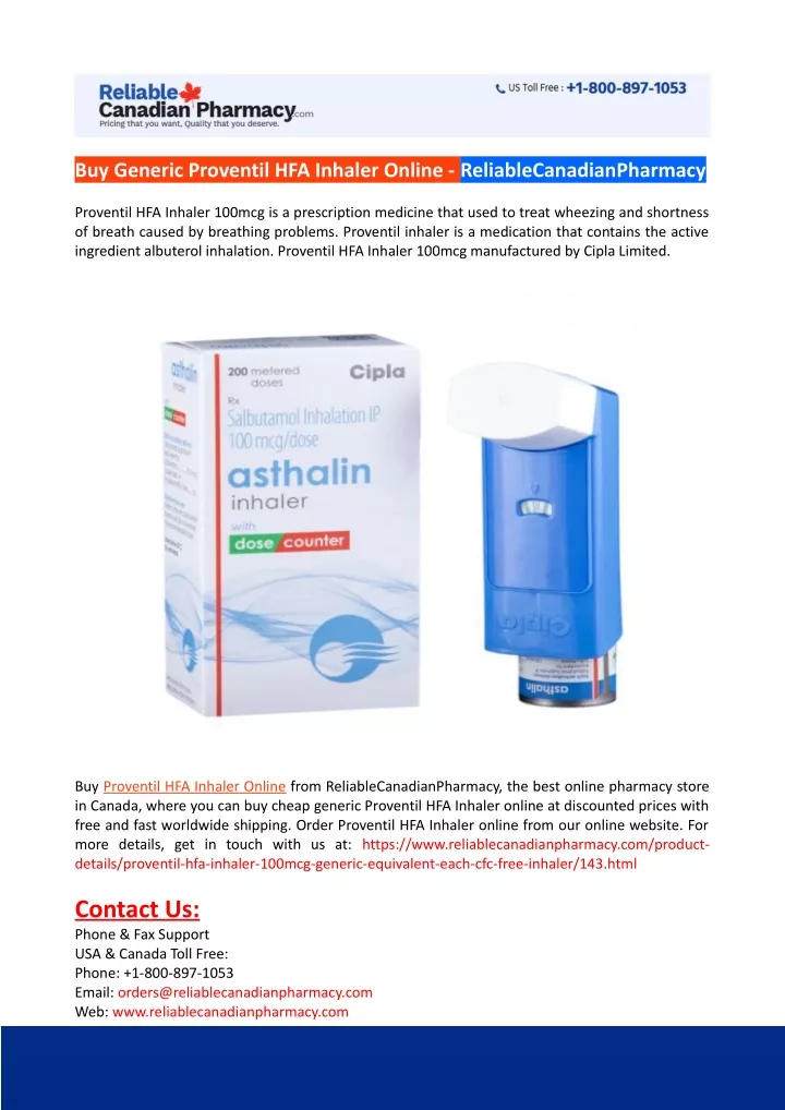 PPT - Buy Proventil HFA Inhaler Online PowerPoint Presentation, free ...