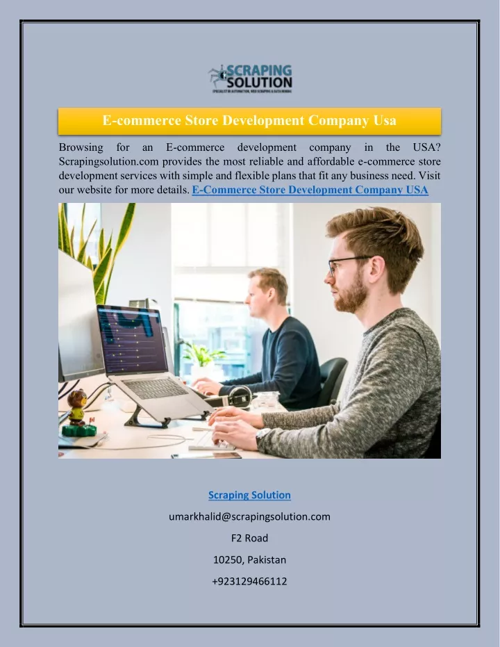 PPT - E-commerce Store Development Company Usa Scrapingsolution ...