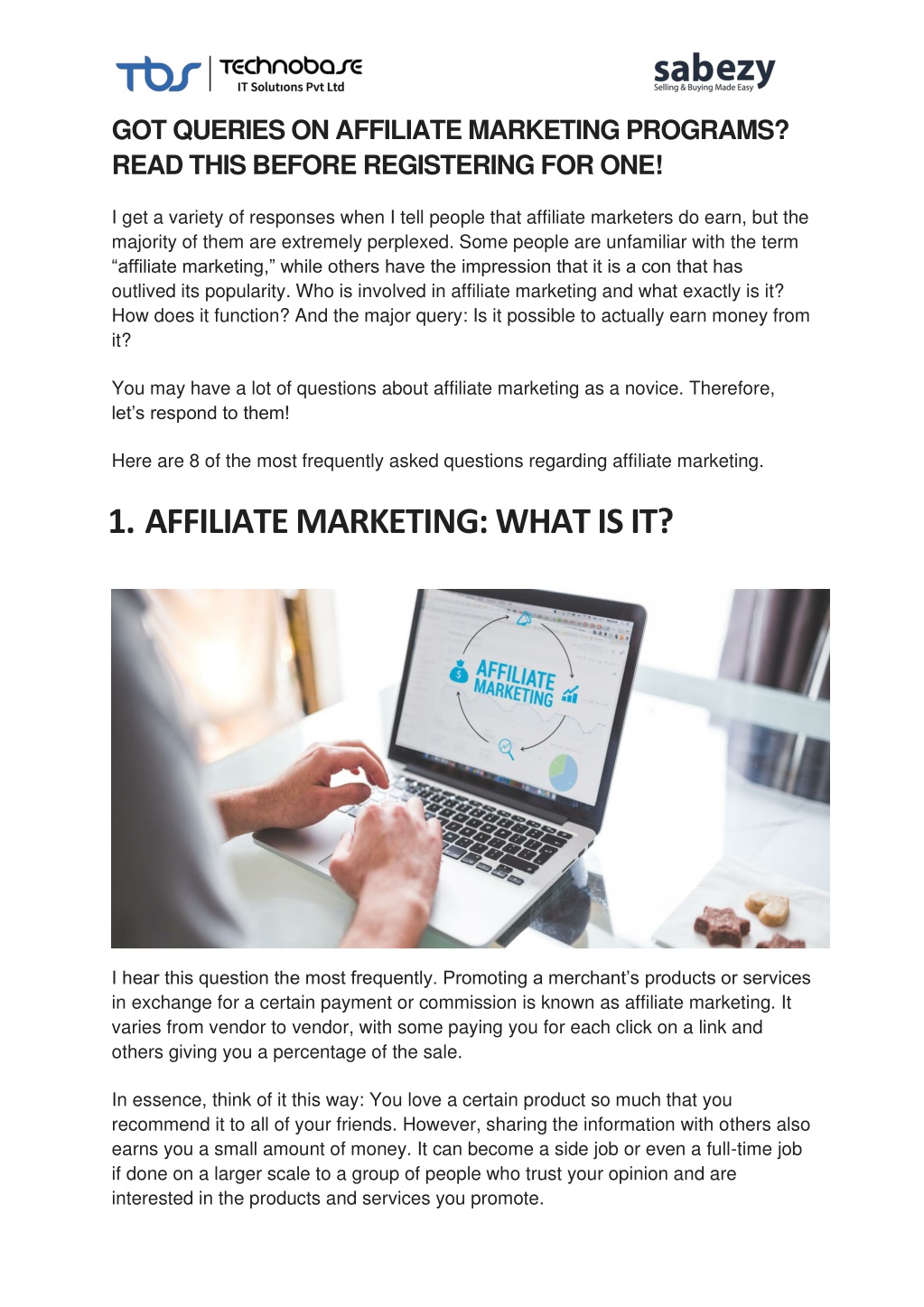 PPT - Got Queries on Affiliate Marketing Programs Read this before ...