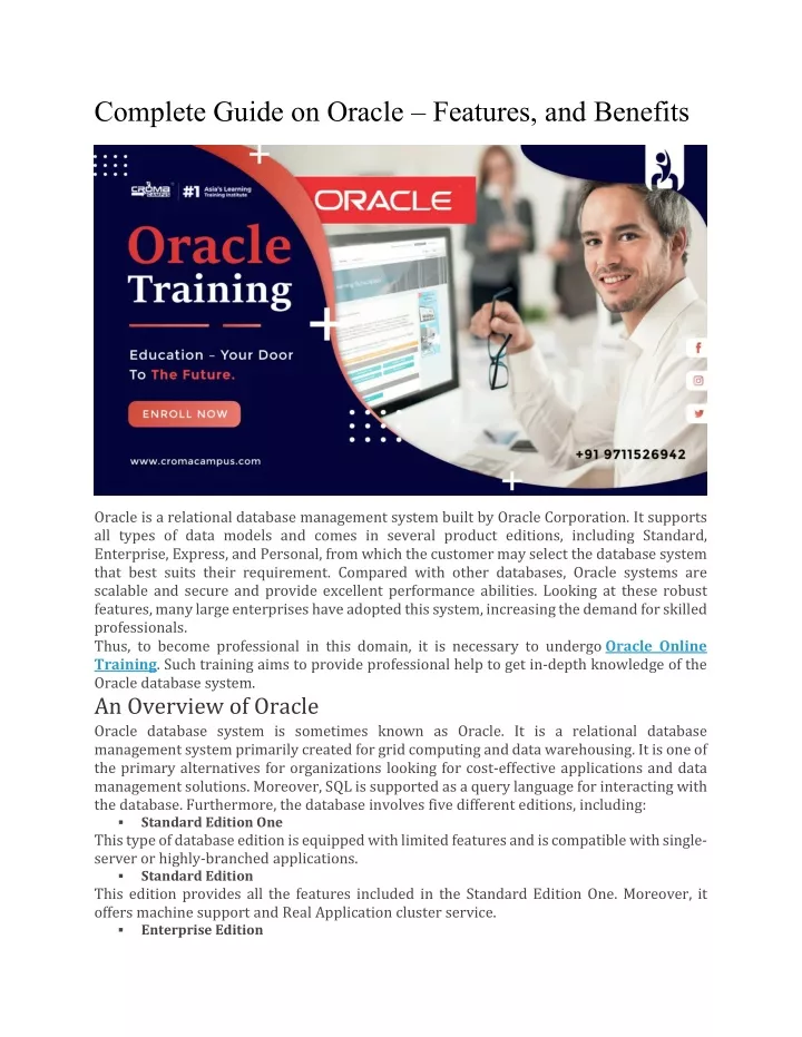 PPT - Complete Guide on Oracle – Features, and Benefits PowerPoint ...