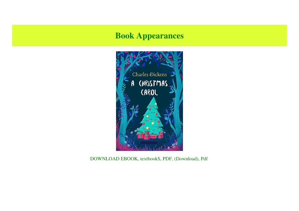 PPT - {EBOOK} A Christmas Carol(A classics novel by charles dickens ...