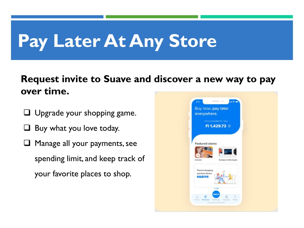 PPT - Shop Now Pay Later App | Buy Now Pay Later | Suave Stores ...