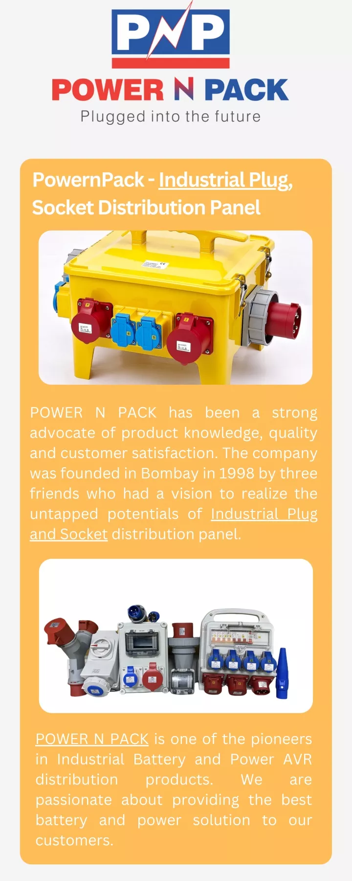 PPT - power panel Industrial Standard CEE Plug mcb box Available from ...