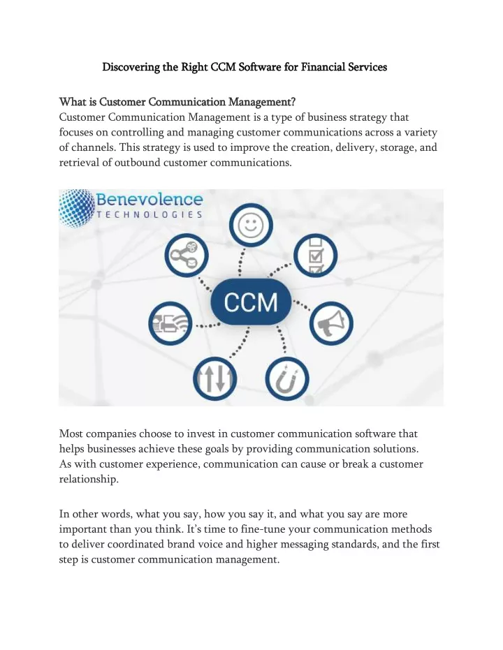 PPT - Discovering the Right CCM Software for Financial Services ...