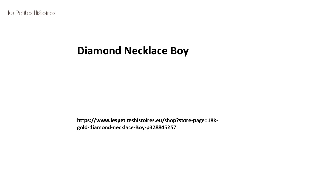 PPT - Diamond Necklace Boy Lespetiteshistoires.eu... PowerPoint ...