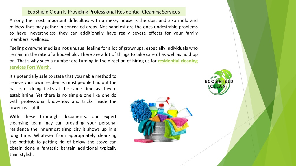 PPT - Why You Should Consider Our Residential Cleaning Services Fort Worth? PowerPoint ...