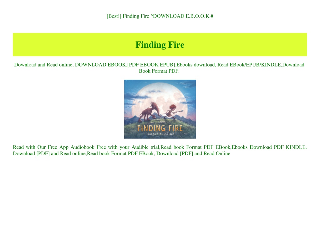 PPT - [Best!] Finding Fire ^DOWNLOAD E.B.O.O.K.# PowerPoint ...