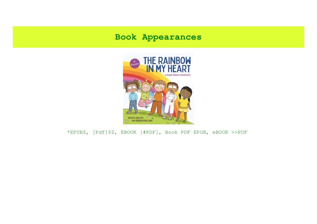 PPT - Download The Rainbow in My Heart Online Book PowerPoint ...