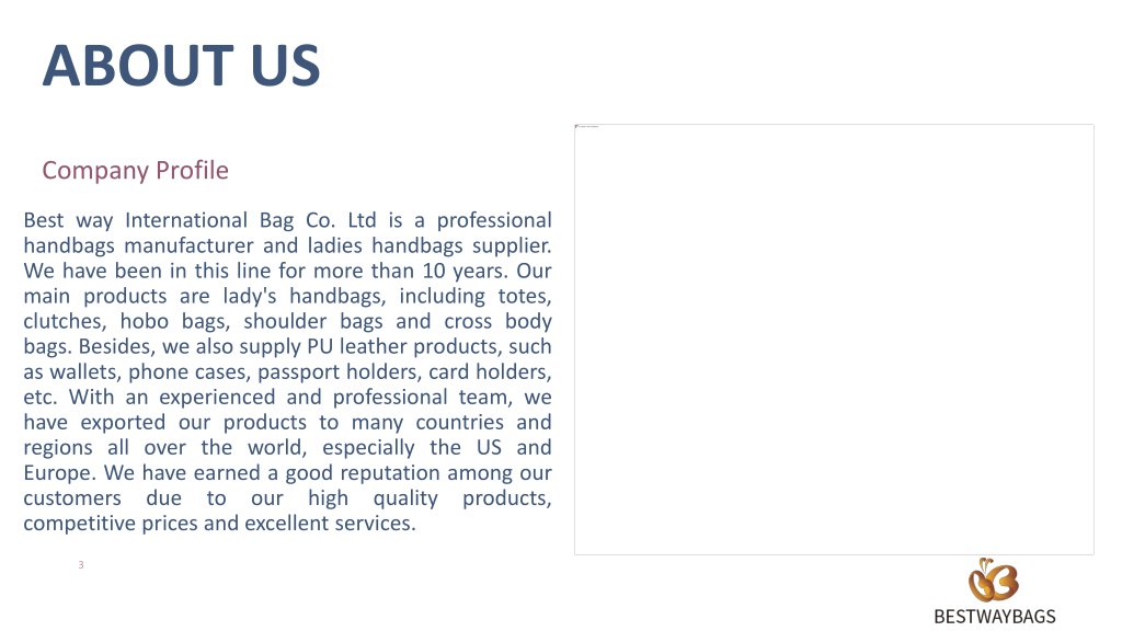 PPT - BESTWAY INTERNATIONAL BAGS CO. LTD PowerPoint Presentation, free ...